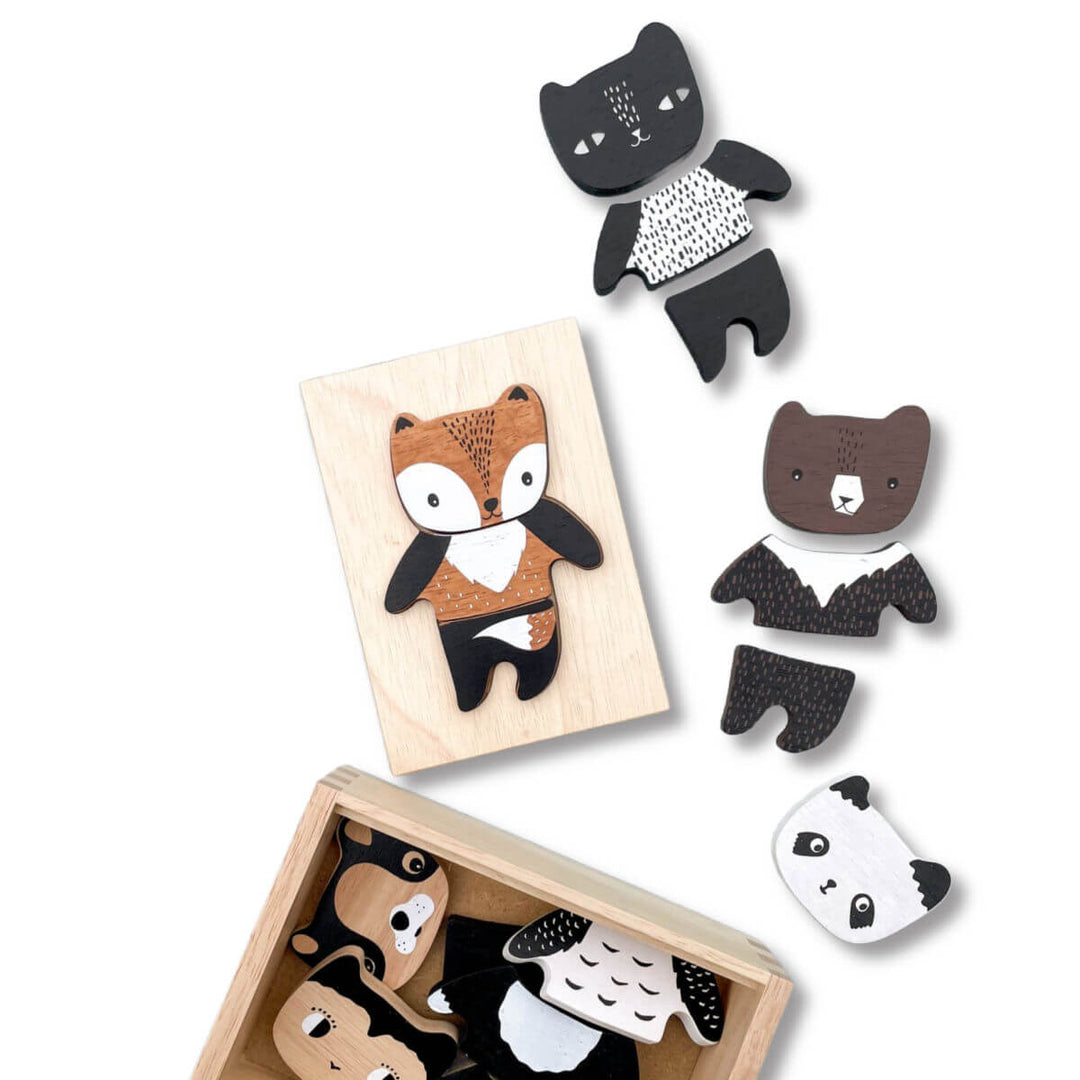 Wee Gallery - Mix & Match Animal Tiles – Blue Brontide