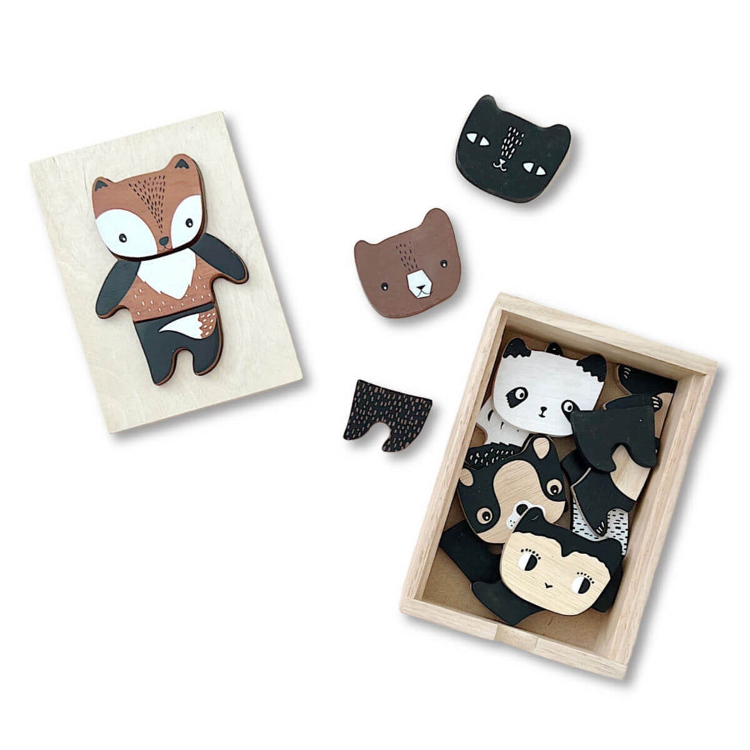 Wee Gallery - Mix & Match Animal Tiles – Blue Brontide