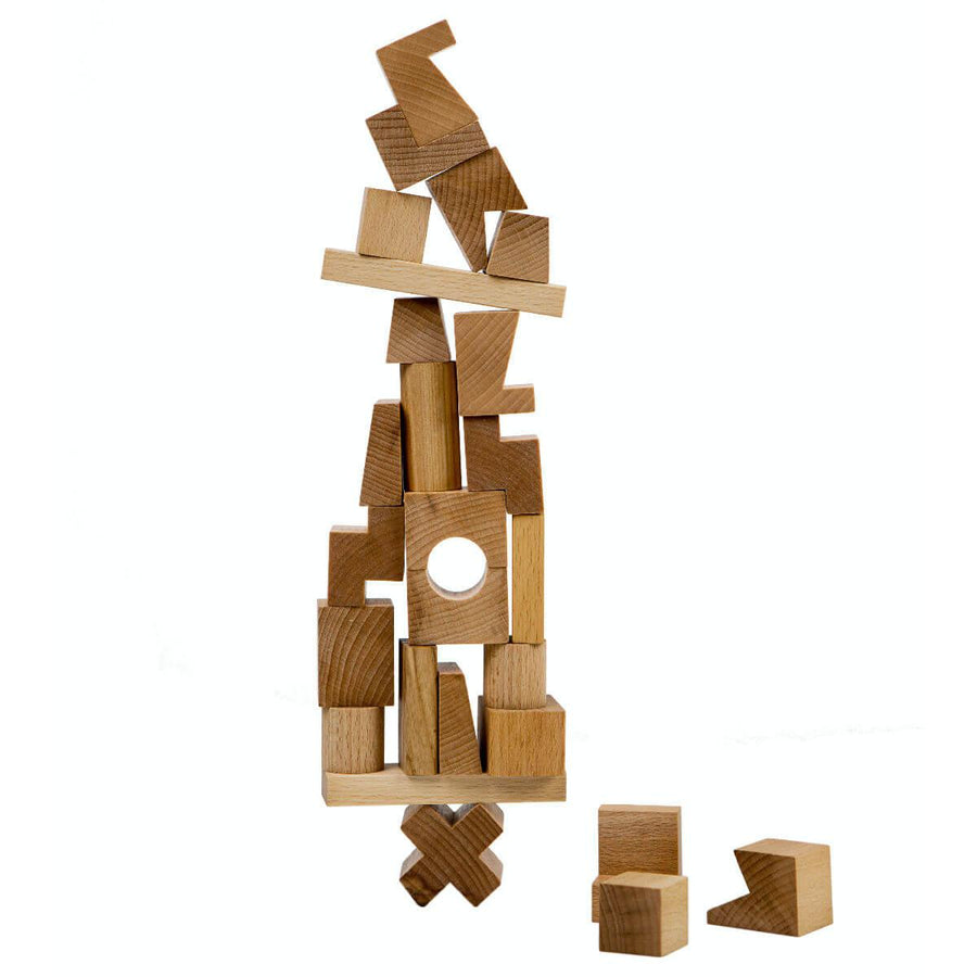 Wooden Story - Wooden Stacking Tower – Blue Brontide