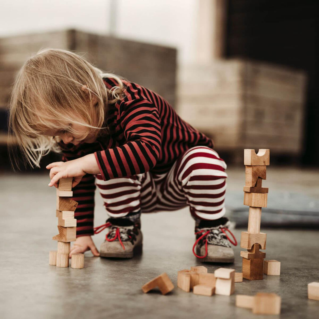 Wooden Story - Wooden Stacking Tower – Blue Brontide