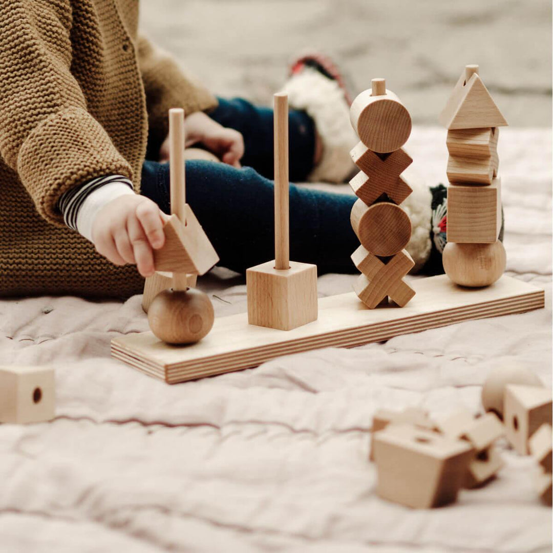 Wooden Story - Wooden Stacking Toy – Blue Brontide