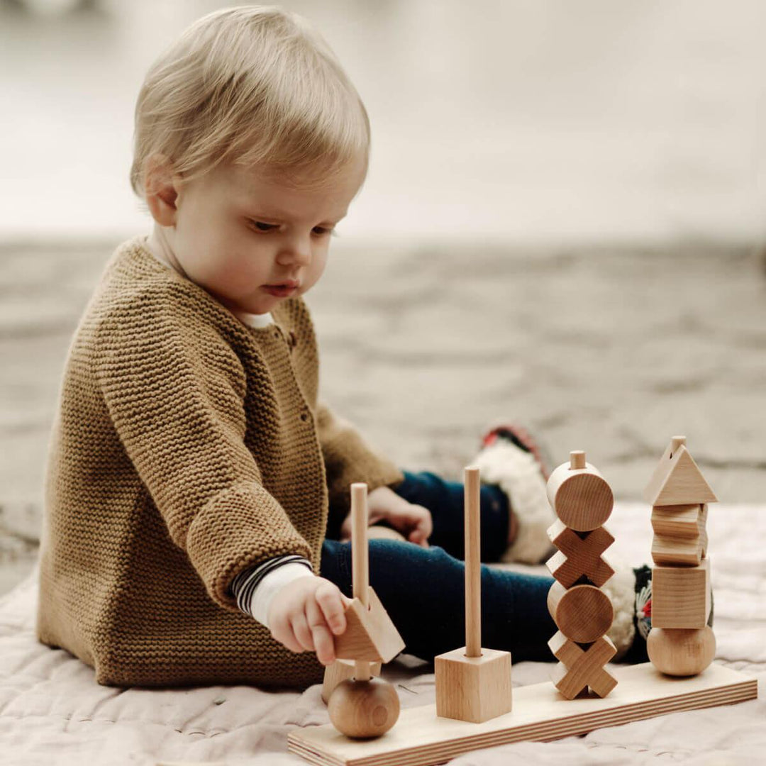 Wooden Story - Wooden Stacking Toy – Blue Brontide