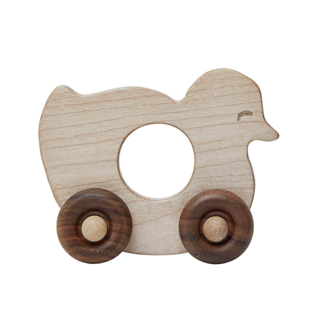 Wooden Story - Push Along Toy Duck – Blue Brontide